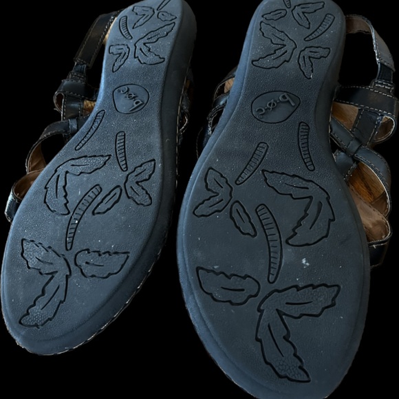 boc | Shoes | Vintage Leather Boc Black Sandals Size 1 | Poshmark